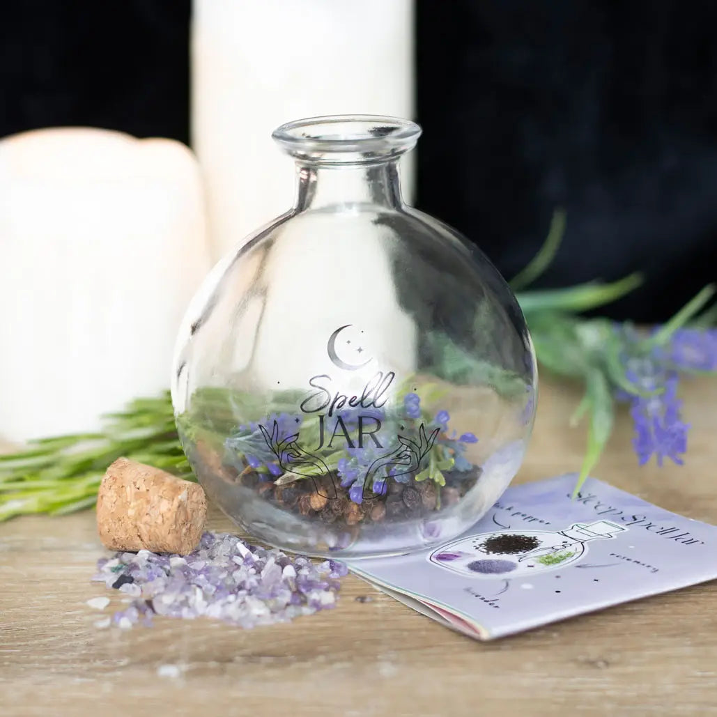 10cm Glass Magic Spell Jar with Recipe Booklet – Scent of Death Apothecary